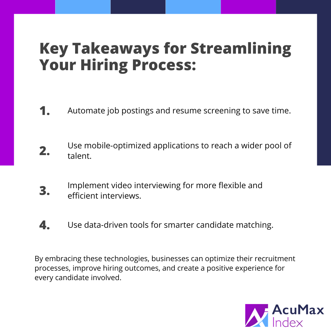 Streamline Hiring By Leveraging Technology - AcuMax Index